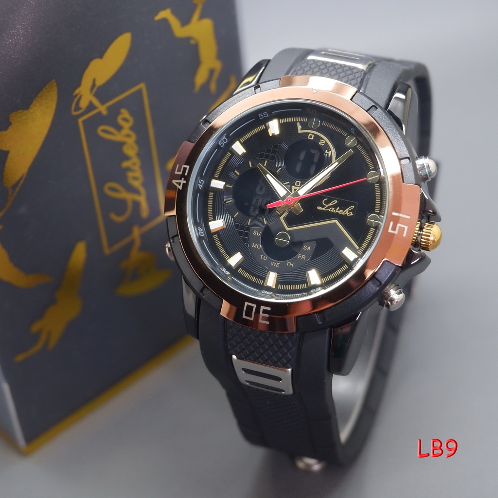 Jual Lasebo LSB-8050 Original Jam Tangan Pria Rubber Water Resist ...