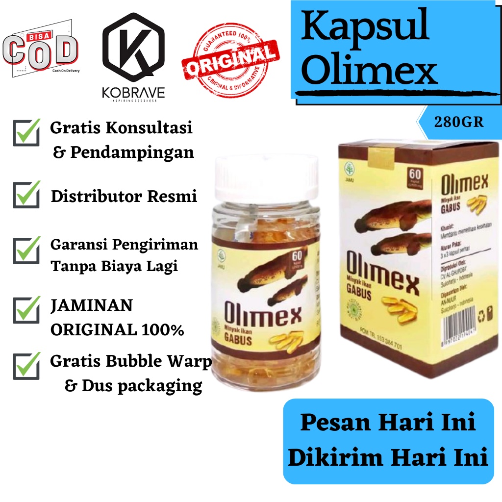 Jual OLIMEX Minyak Albumin Kapsul Ekstrak Ikan Gabus Albumex ...