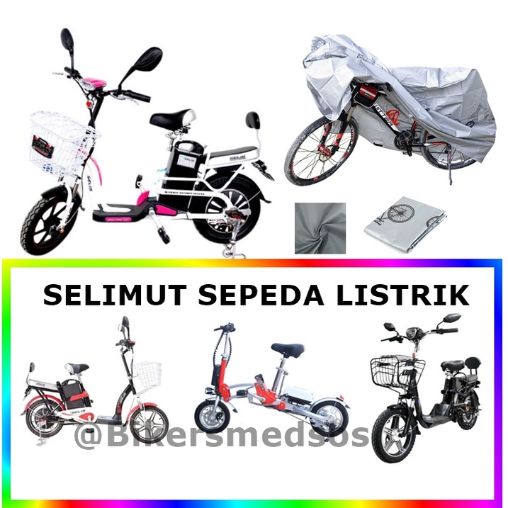 Jual Cover Pelindung Sepeda Listrik / Selimut Sepeda Listrik Semua Type ...