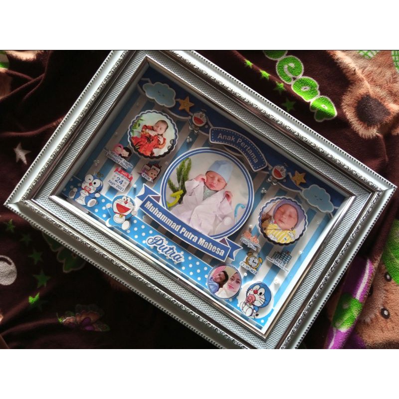 Jual Biodata Baby 3D 15R | Pigura Anak | Papan Nama Bayi Kekinian ...