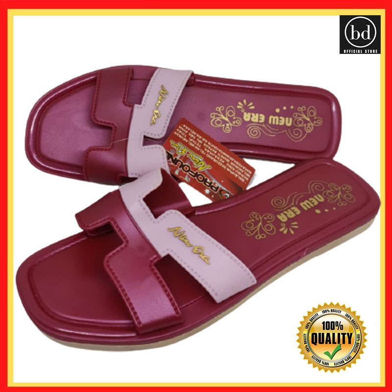 Jual Sandal Selop / Sendal Casual Slop Karet Cewek / Wanita Dewasa New ...