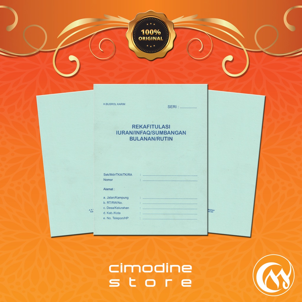 Jual Buku Rekafitulasi Iuran/Infaq/Sumbangan/Bulanan/Rutin | 40 Halaman ...