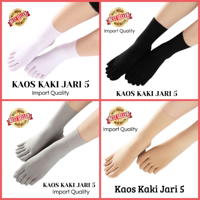 Jual ITBEL - Kaos Kaki 5 Jari diatas mata kaki Stoking Wanita Lima Jari ...
