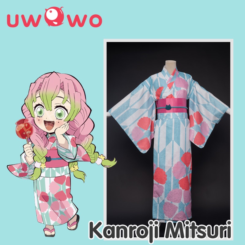 Jual PREORDER UWOWO Anime Demon Slayer Kanroji Mitsuri Cosplay Costume ...