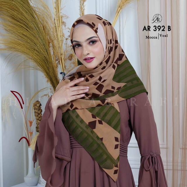 Jual Hijab Arrafi :Ar 392 B segi4 voal | Shopee Indonesia