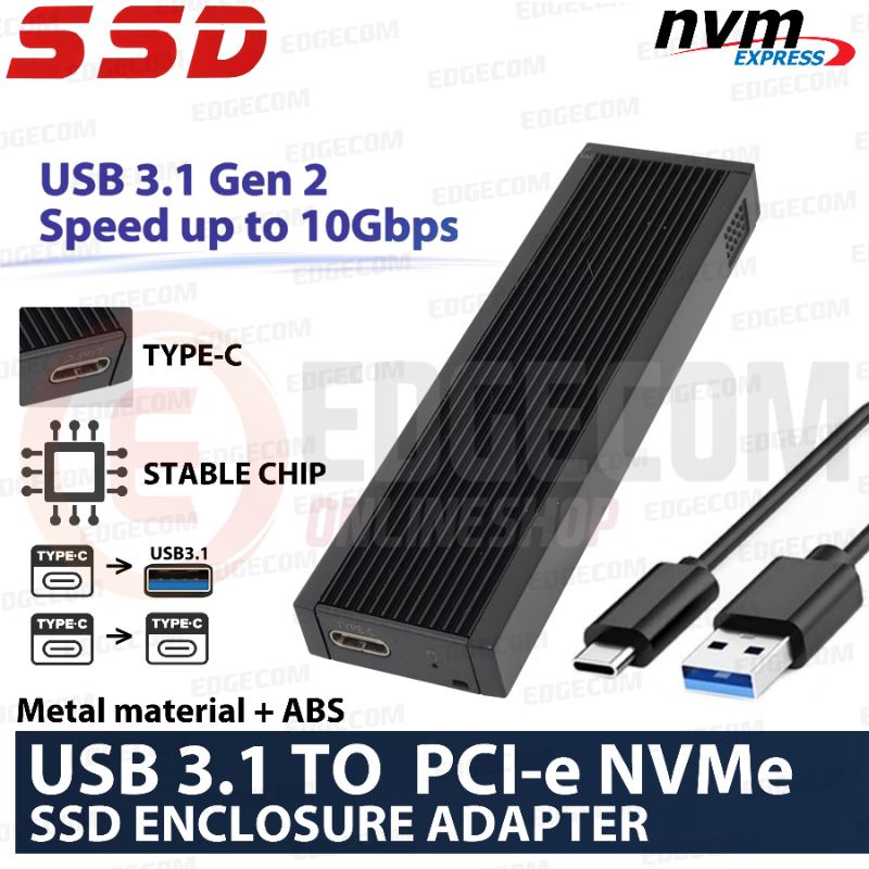 Jual USB 3.1 TYPE C to SSD M.2 NVMe Casing External | Shopee Indonesia