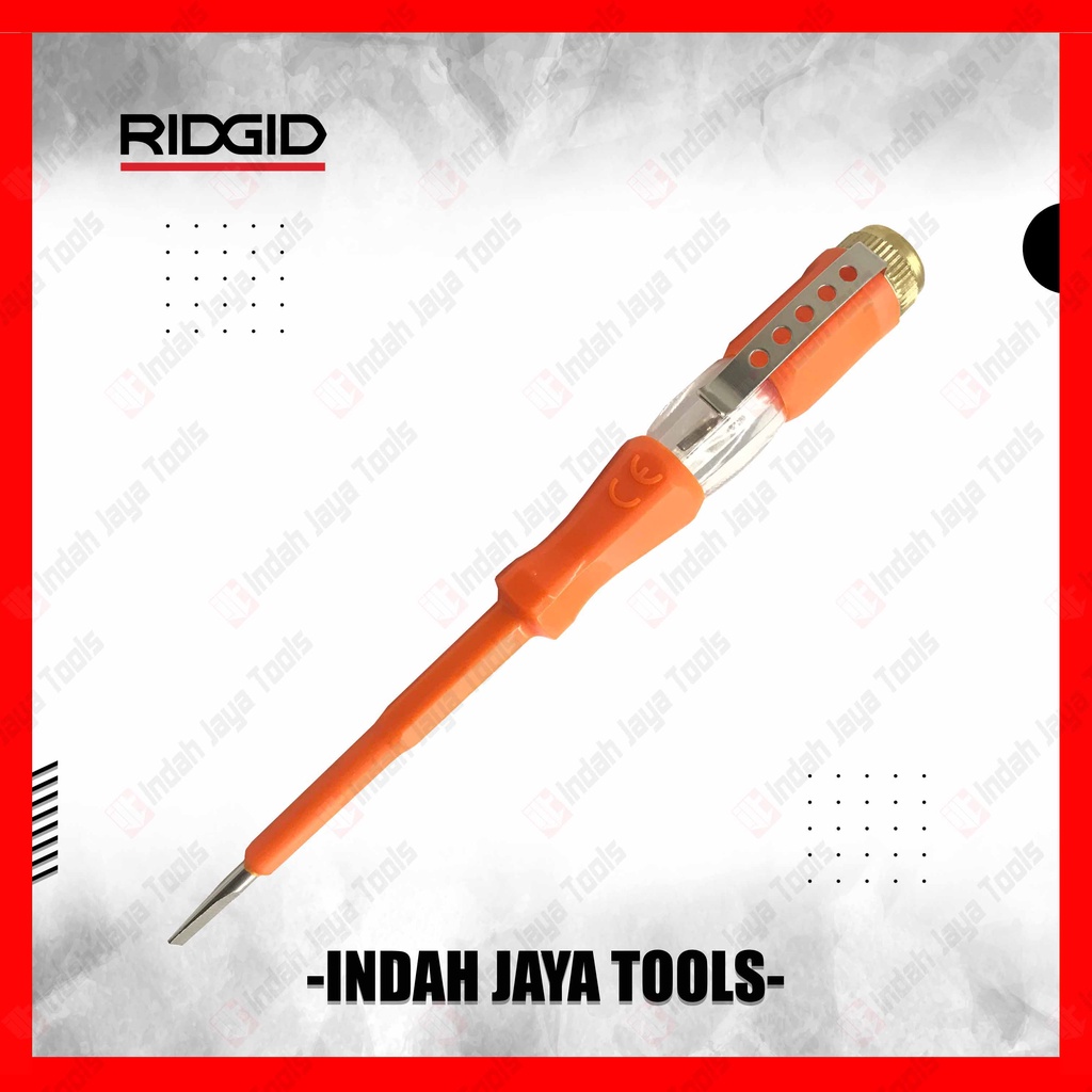 Jual RIDGID Obeng Tespen 100V - 500V Test Pen Tes Pen Listrik | Shopee ...