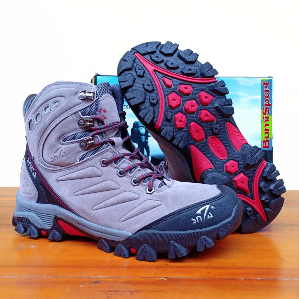 Jual Sepatu gunung snta 477 grey/red trekking/hiking/adventure/outdoor ...