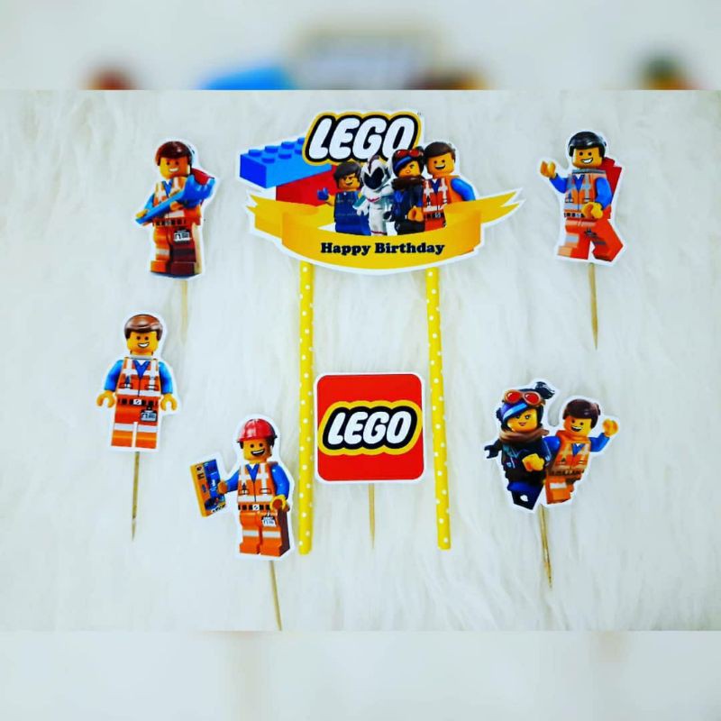 Jual Topper Lego topper ulang tahun topper tart topper puding hiasan ...