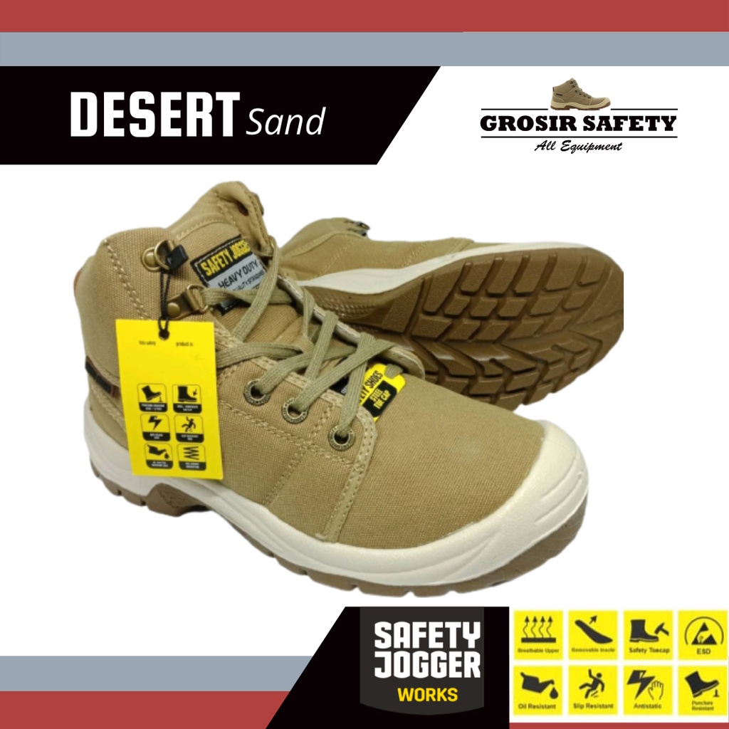 Jual Sepatu Safety Jogger Desert Sand S1P | Shopee Indonesia