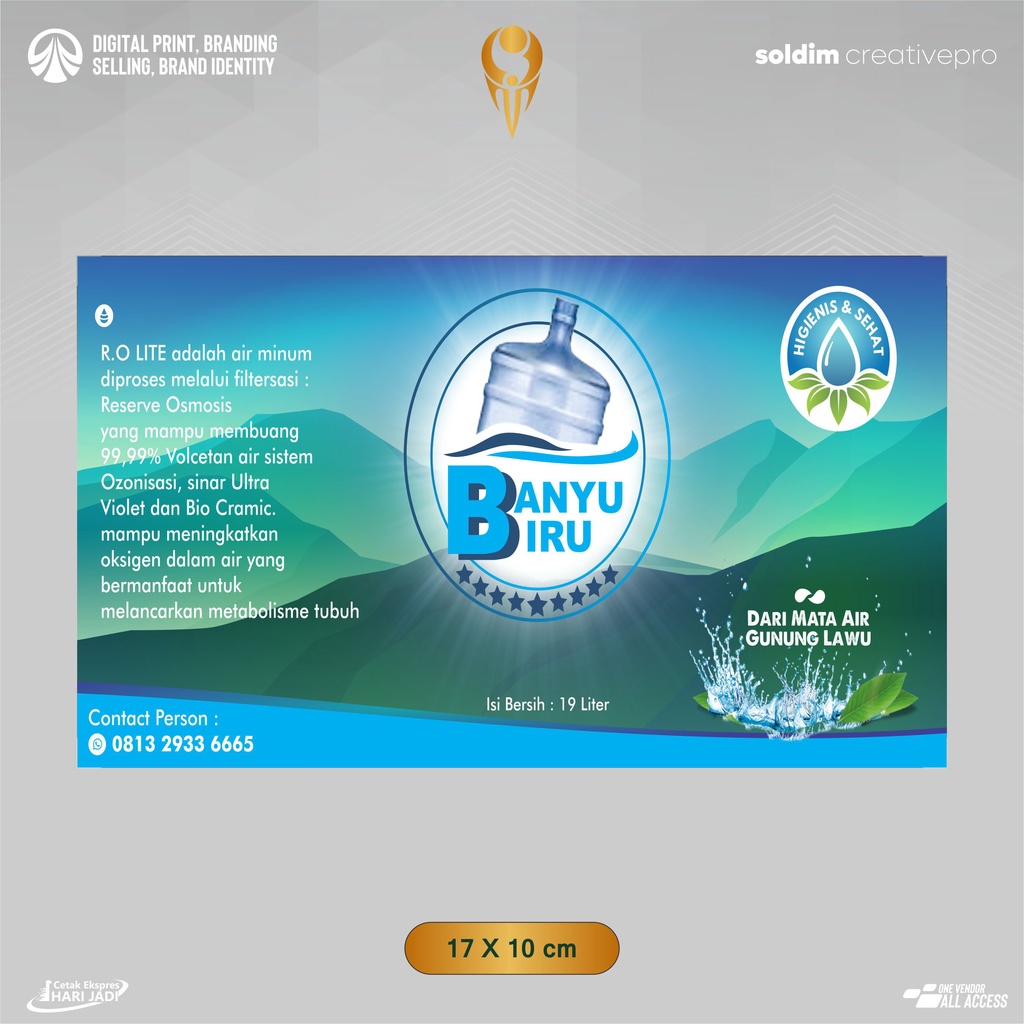 Jual STIKER GALON ISI ULANG ANTI AIR - SOLDIMPRO | Shopee Indonesia
