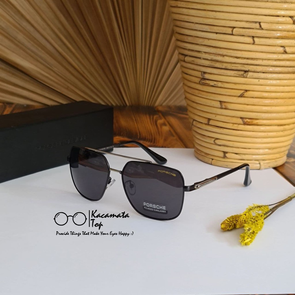 Jual Frame Kacamata Hitam Pria Wanita Porsche Design Polarized Fullset Box Black Silver - 8821 ...