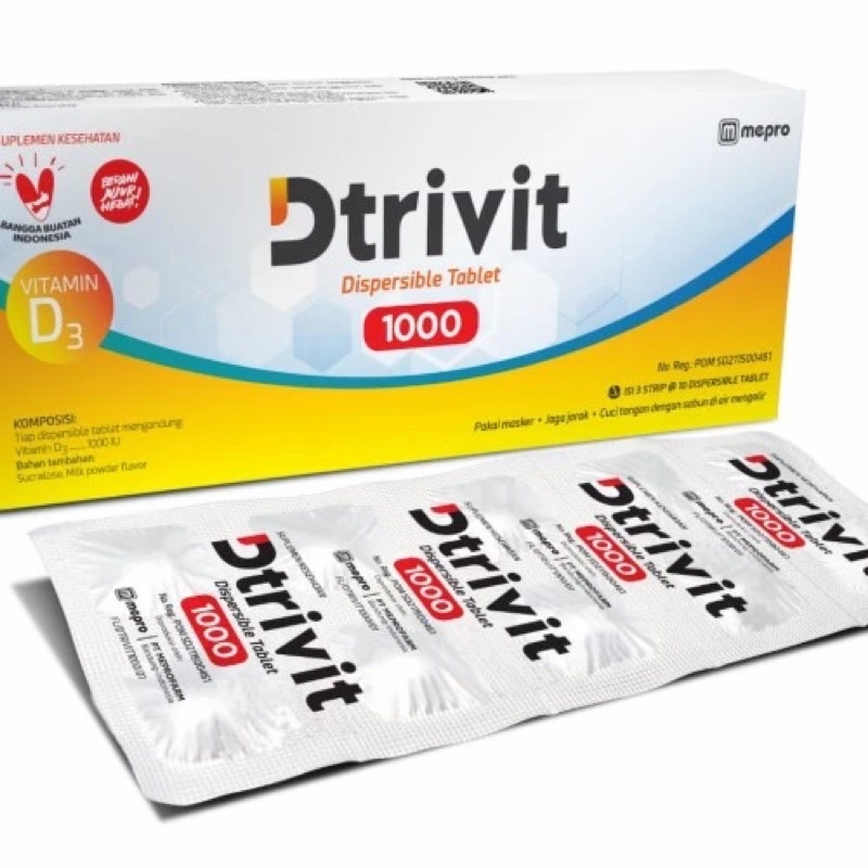 Jual Vitamin D3 1000 iu Dtrivit tablet hisap | Shopee Indonesia