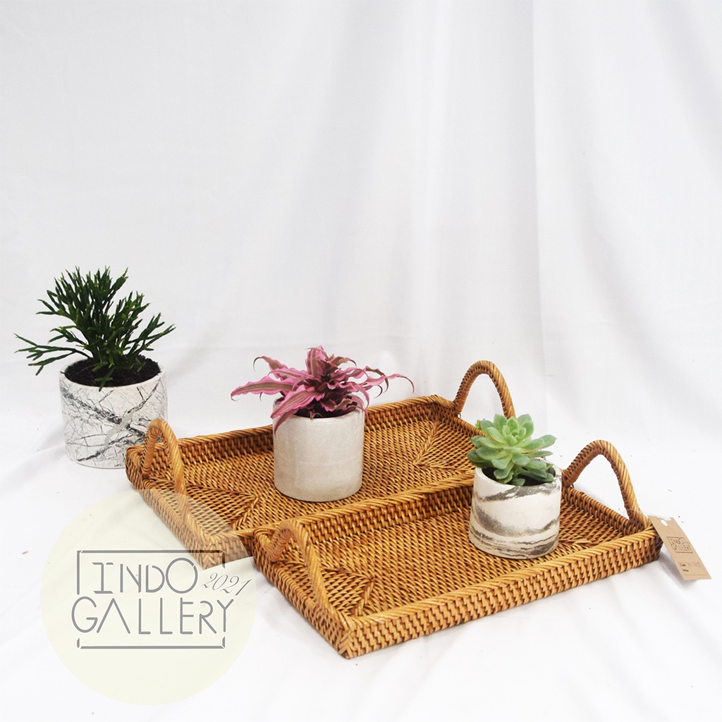 Jual SQUARE TRAY - NAMPAN / BAKI PERSEGI - ROTAN HALUS - SERBAGUNA ...