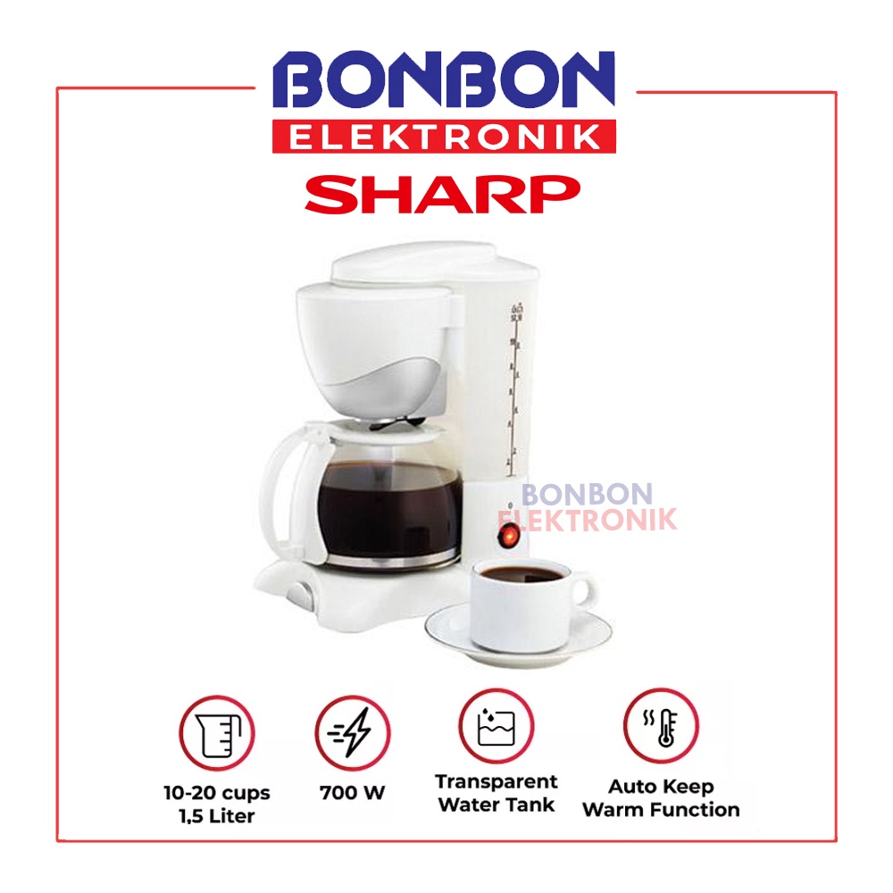 Jual Sharp HM-80L(W) Coffee Maker 1.5 Liter / HM-80L-W Pembuat Kopi ...