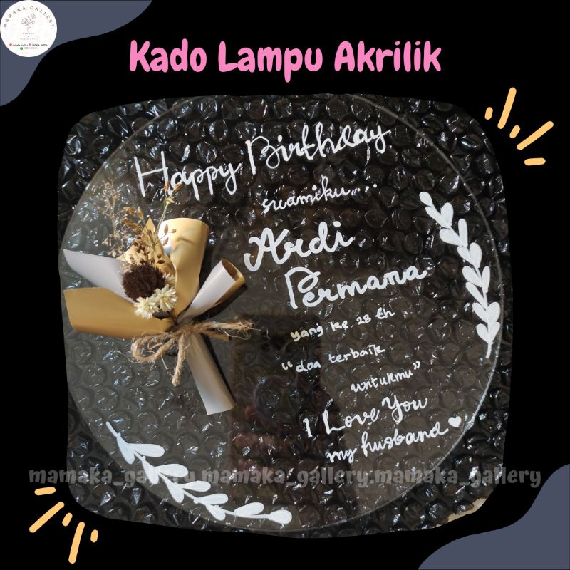 Jual A5 ACRYLIC CUSTOM LED LAMP / KADO WISUDA LAMPU AKRILIK / KADO ...