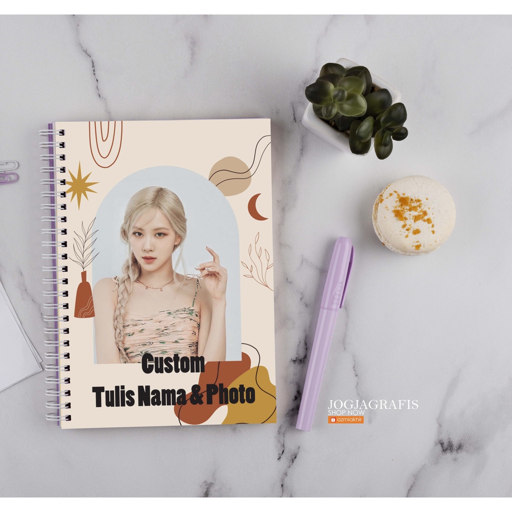 Jual Buku Notebook Frame Photo Aestetic A5 Custom Desain / BUKU TULIS ...