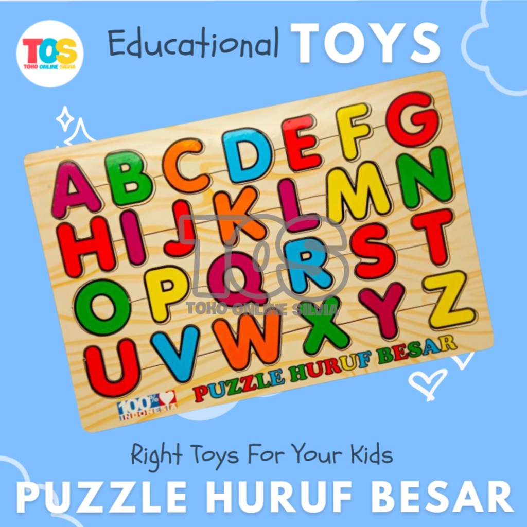 Jual Puzzle huruf abjad abc mainan anak edukasi edukatif montessori ...