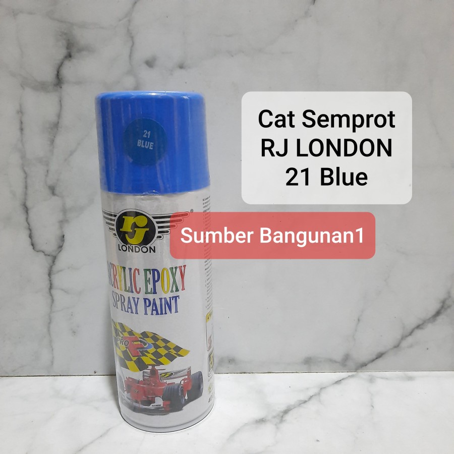 Jual Cat Semprot 21 Blue RJ London biru pylox 400cc besi kayu spray ...