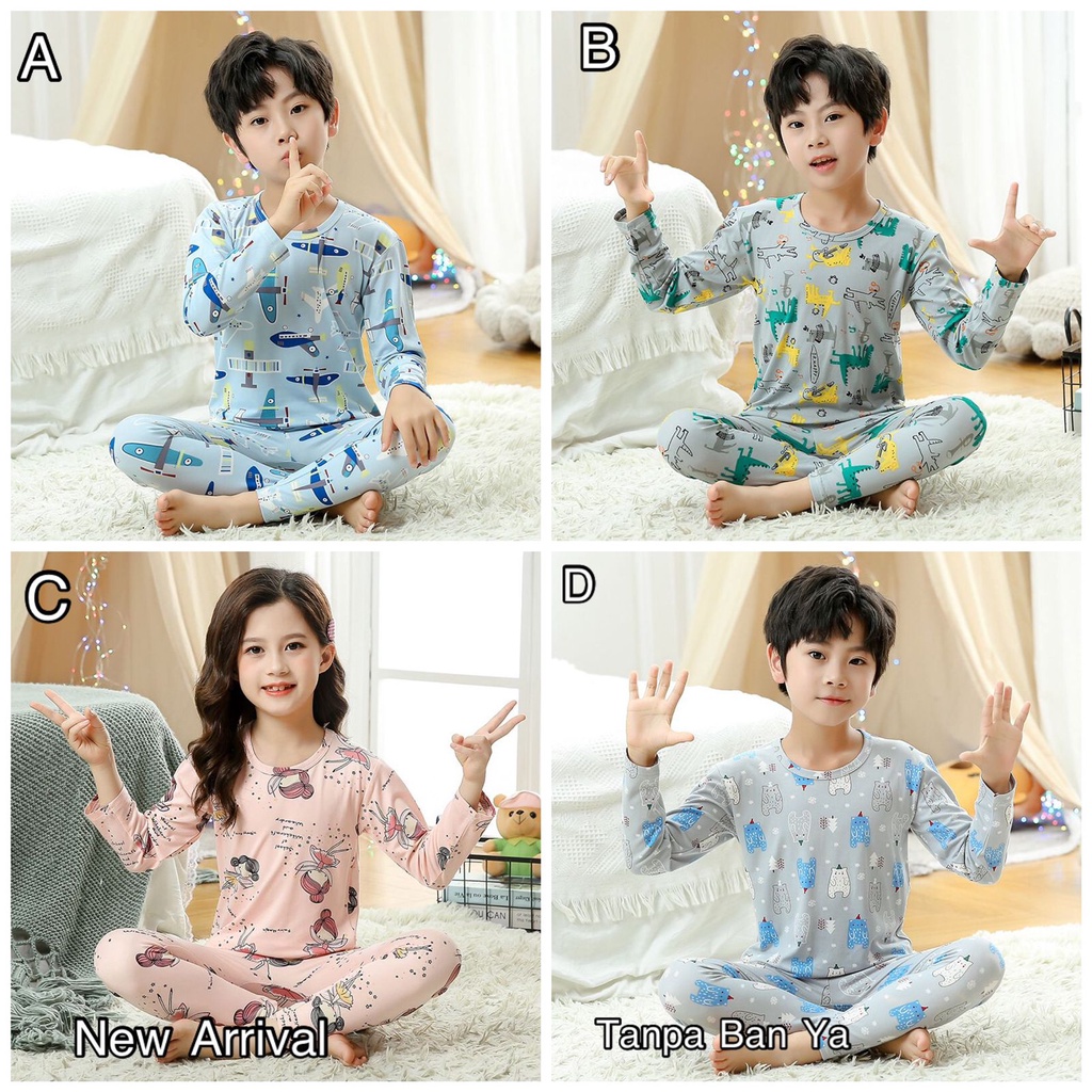 Jual Piyama Anak Premium 5-14 Tahun Tanpa Ban | Shopee Indonesia