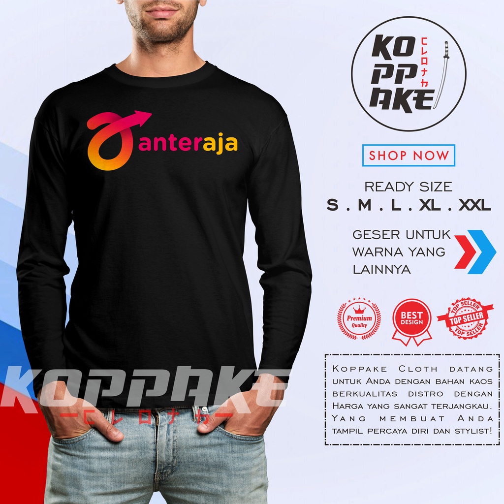 Jual Kaos Anteraja Anter aja Logo v2 Lengan Panjang Baju Perusahaan ...