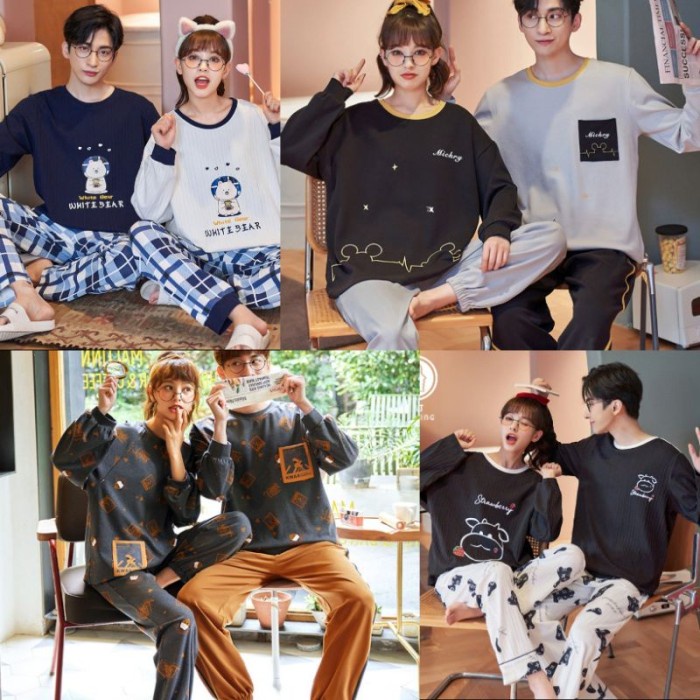 Jual SETELAN SET PIYAMA BAJU KAOS TIDUR COUPLE FAMILY SUAMI ISTRI ...