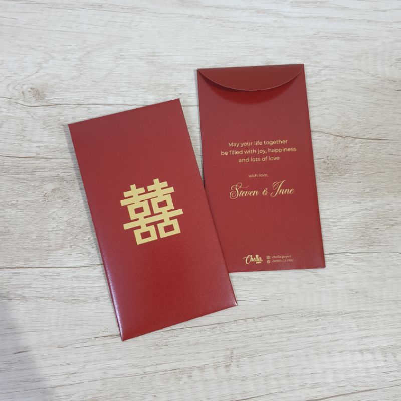 Jual CUSTOM ANGPAO HAPPY WEDDING SERIES 01 - BISA TULIS NAMA (ISI 6 PCS ...