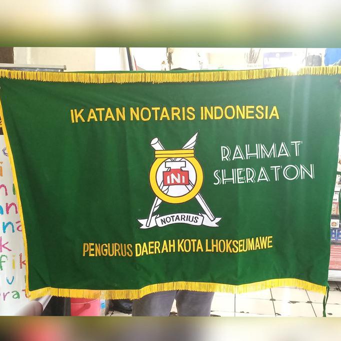 Jual Bendera Pataka Logo Notaris Ukuran 90 X 135 Untuk Didalam Ruangan ...