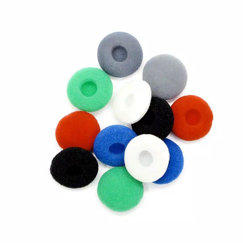 Jual Sponge Earmuffs Ear Eartips for Flat Head Earphone Foam Earbuds ...