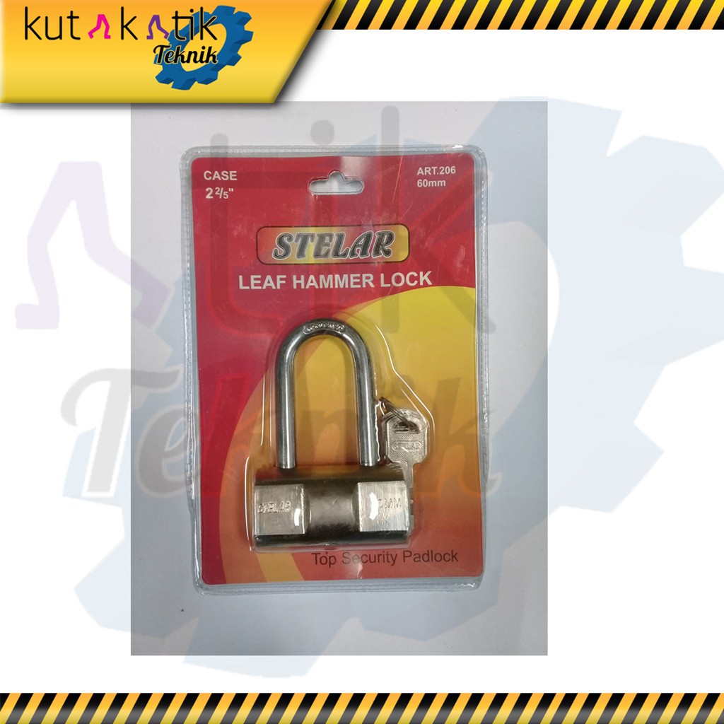 Jual Gembok stelar Panjang/Hammer lock long shackle 60mm | Shopee Indonesia