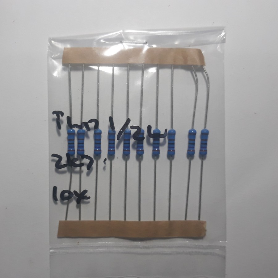 Jual 10PCS Resistor 0,5Watt - 1K 1K2 1K5 1K8 2K 2K2 2K7 3K 3K3 3K9 4K7 ...