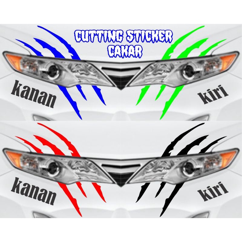 Jual cutting sticker mobil,sticker cakar headlam mobil,sticker cutting ...
