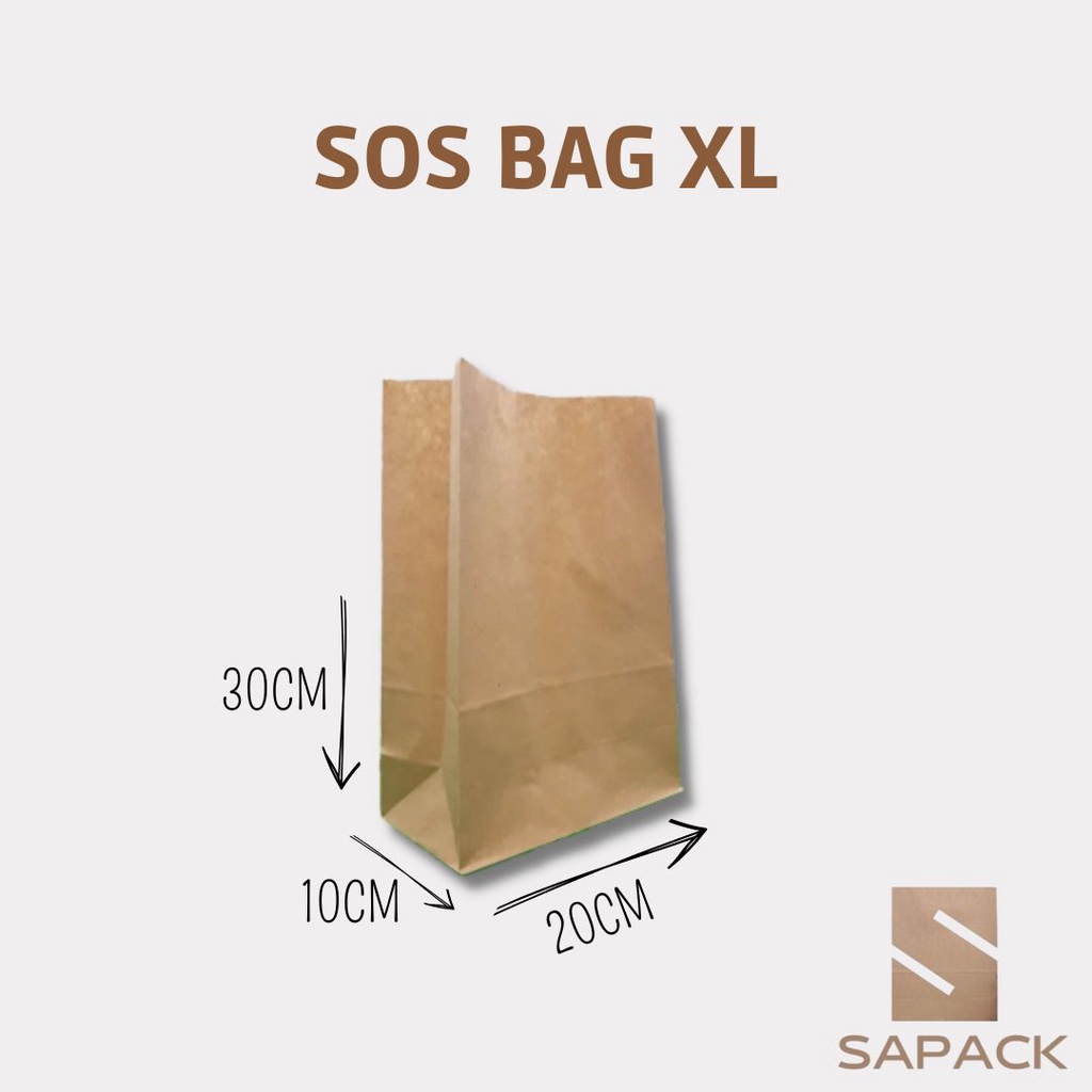 Jual PAPER BAG / KANTONG KERTAS UKURAN XL - KANTONG ROTI / FRIED ...
