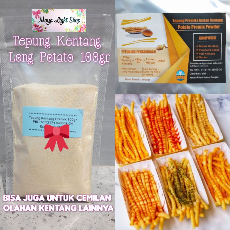 Jual Tepung kentang long potato premix starch potato snack french fries ...