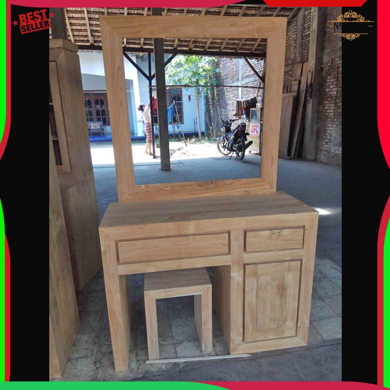 Jual Meja Rias Anak Minimalis Tolet Rias Anak Kayu Jati Jepara Mebel Jepara | Shopee Indonesia