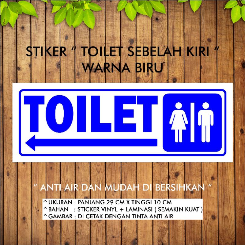 Jual Stiker Toilet Sticker Toilet Stiker Toilet Umum Penunjuk Arah Ke ...