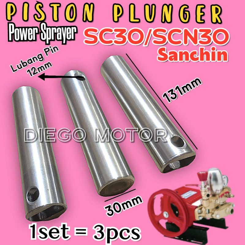 Jual 3(Tiga)pcs SC30 SCN30 Plunger Piston Pompa Power Sprayer Sanchin ...
