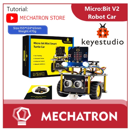 Jual Robotic for Kids BBC Micro:bit V2 Robot Car Smart Turtle Kit ...
