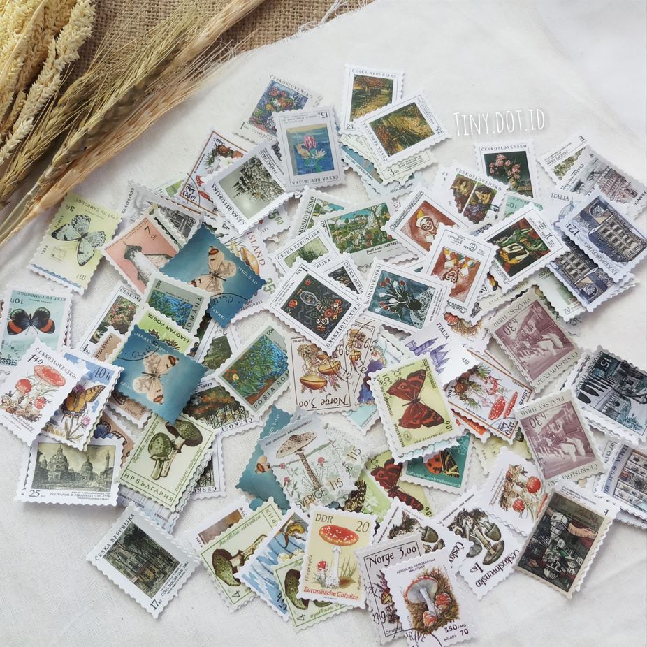 Jual Deco Sticker - Vintage Stamps (10 pcs) | Shopee Indonesia