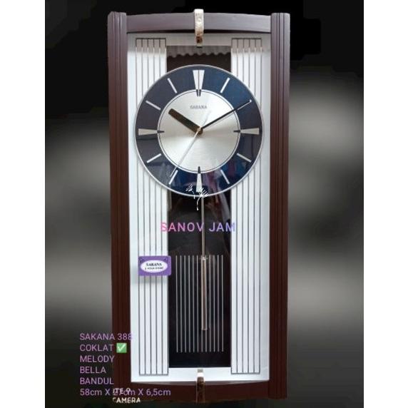Jual JAM DINDING BANDUL BALOK SAKANA 388 BESAR 58X27CM MESIN BAGUS ...