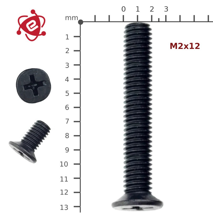 Jual Baut Screw Kecil Flat Head M2 M2.5 M3 Carbon Steel Nickle Plated ...