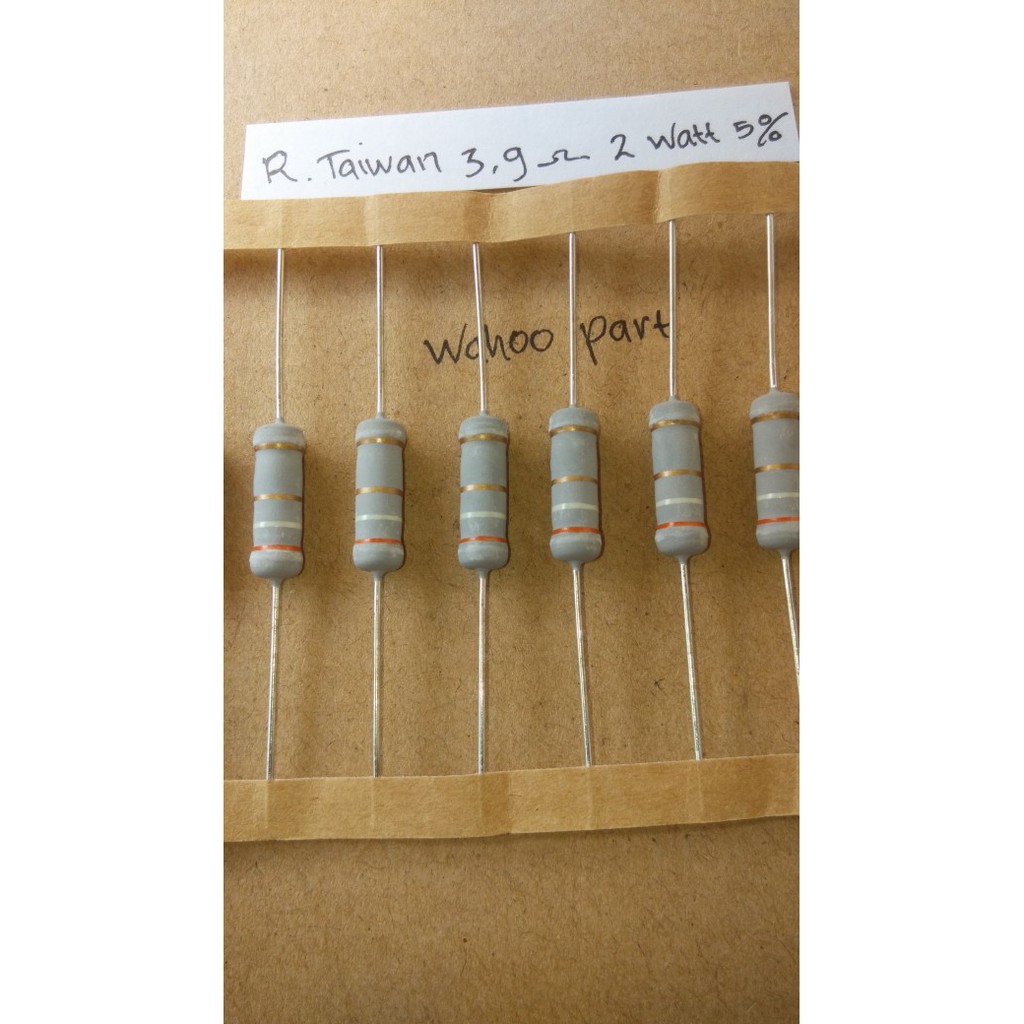 Jual Resistor 3,9 ohm Taiwan 2 watt 5% | Shopee Indonesia