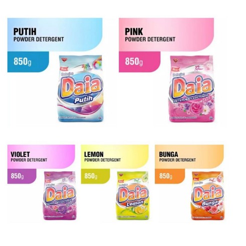 Jual Daia Detergent Bubuk + Softener 770g / Daia Putih Powder Detergent ...