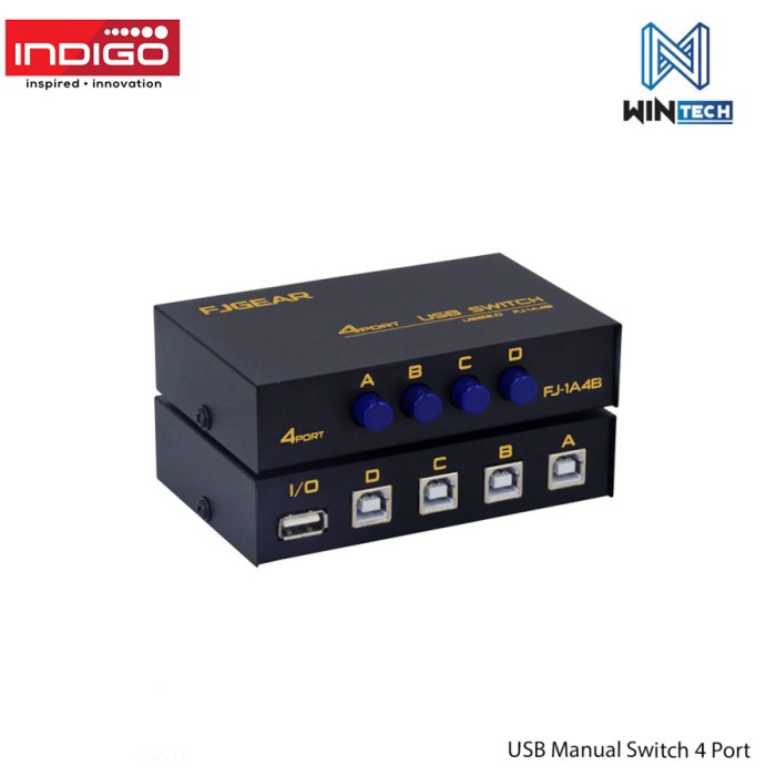 Jual Manual Switch Printer 4 Port Usb 2.0 | Shopee Indonesia