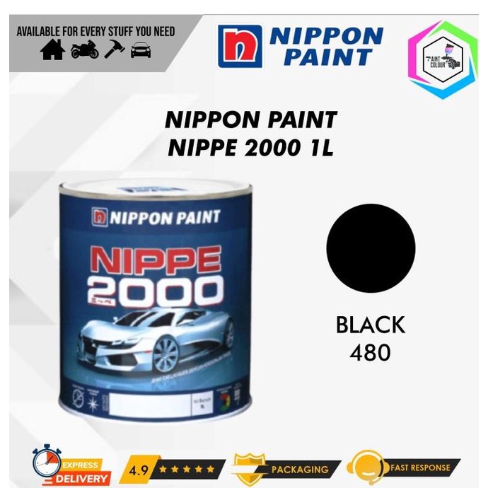 Jual Cat Duco Nippon Paint Nippe 2000 - 480 Super Black | Shopee Indonesia