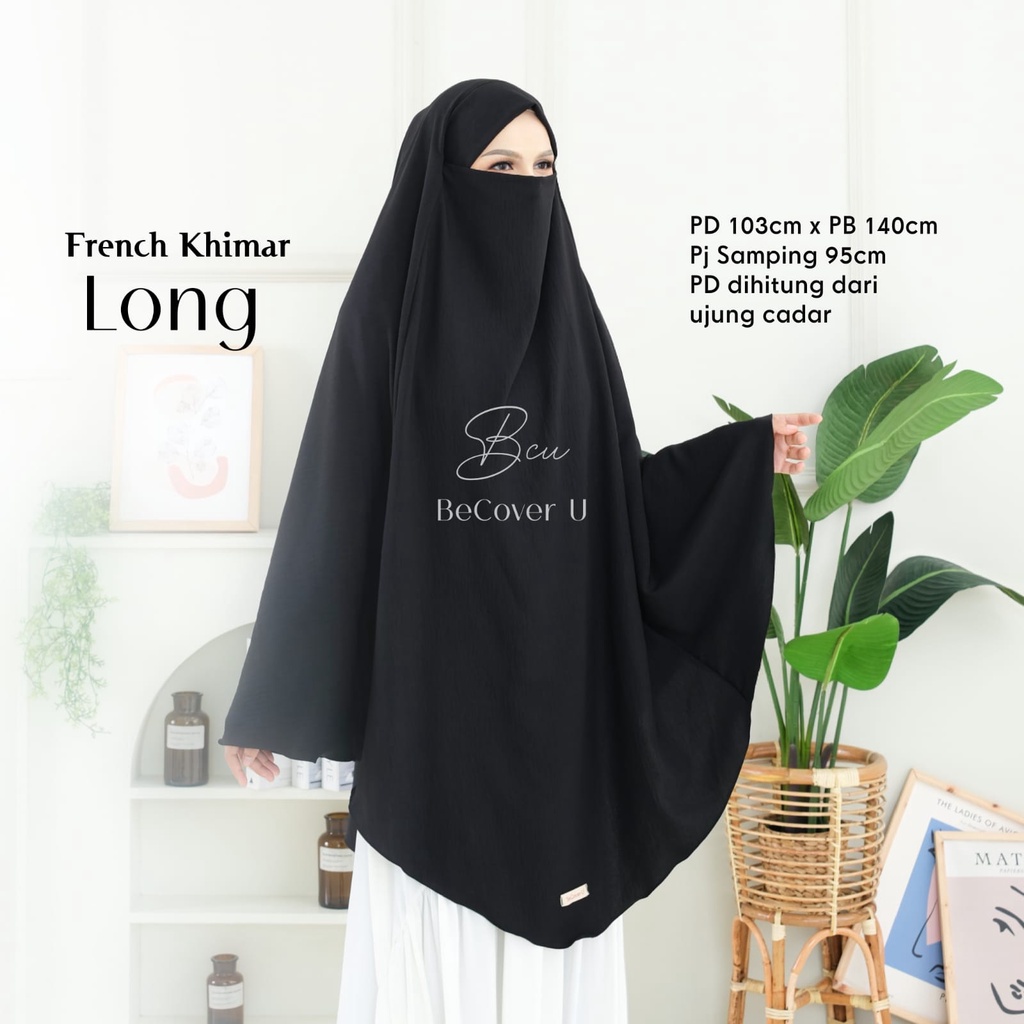 Jual French Khimar LONG Free cadar tali (Jilbab Khimar Haji dan Umroh ...