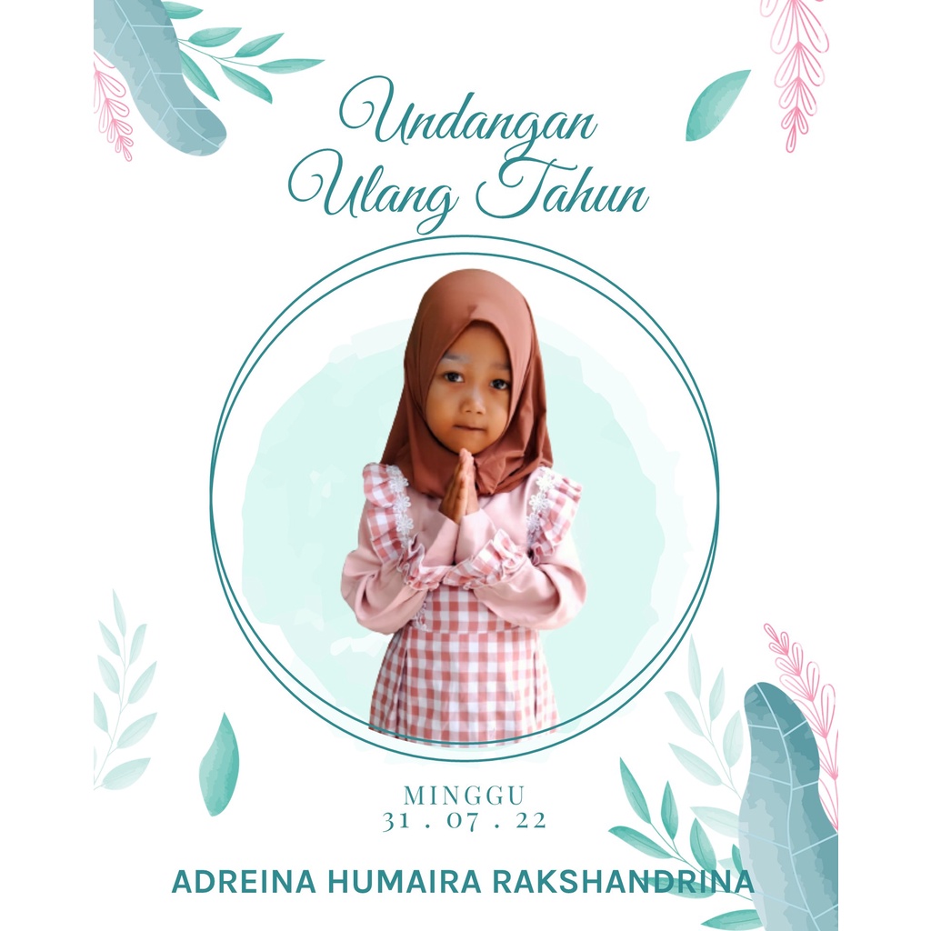 Jual UT01 Undangan ultah ulang tahun happy birthday anak video vidio kekinian tema elegan murah ...