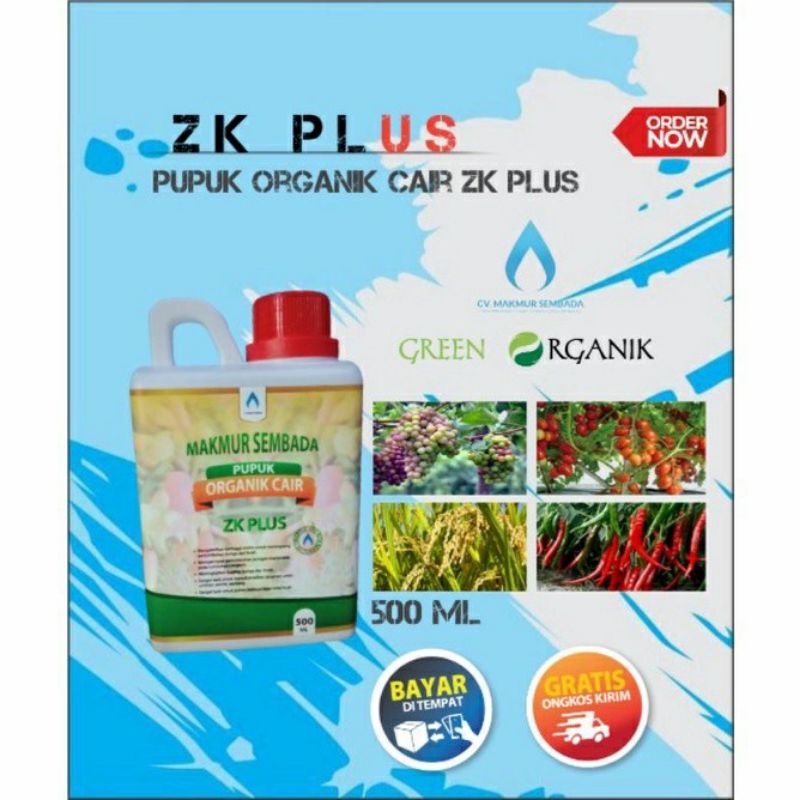 Jual Pupuk Organik Cair ZK PLUS Isi 500 ML Pupuk Tanaman Untuk Buah Dan ...