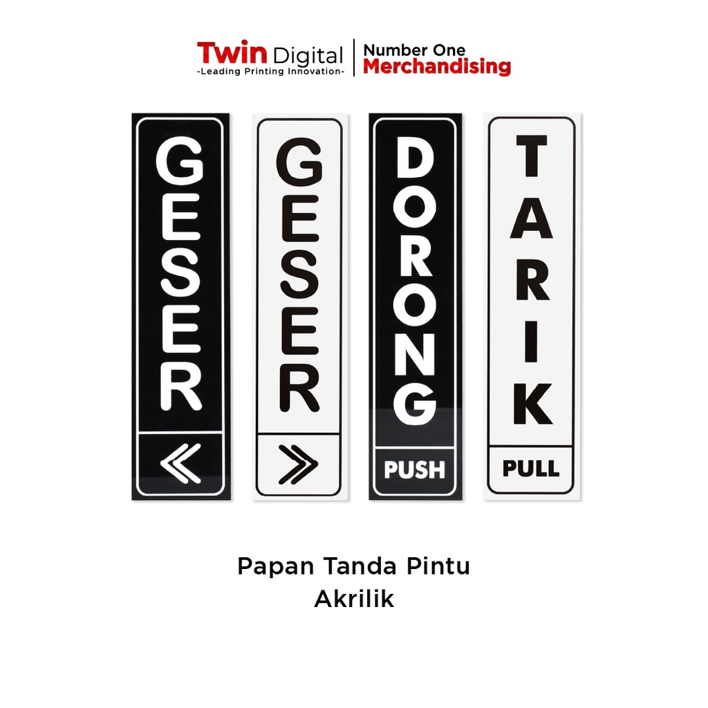Jual Twindigital Papan Sign Door Push Slide Board Acrylic - Papan Tanda ...