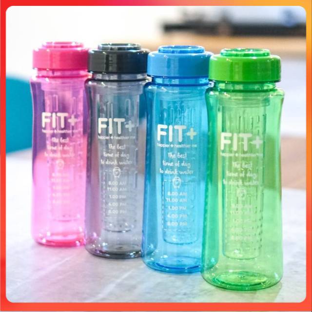 Jual 1 Set isi 4 botol Fit +Daily botol minum infused water kapasitas ...